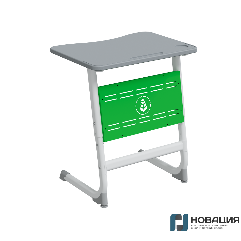 Стол ученический 1-местный регулируемый с перфорированным экраном ...